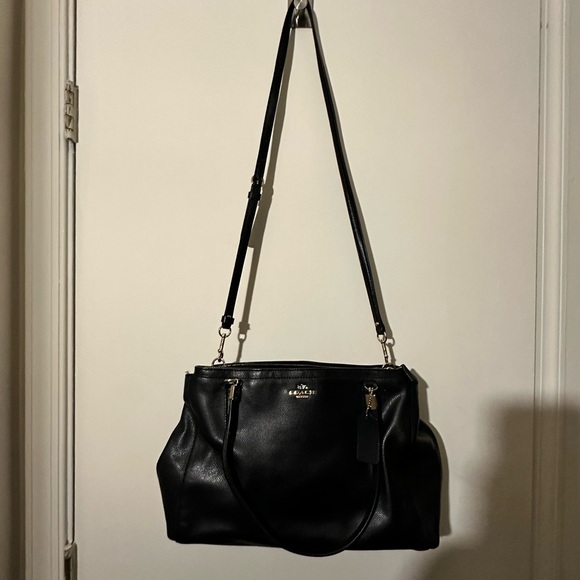 Coach | Bags | Coach Black Leather Christie Carryall Shoulder | Poshmark